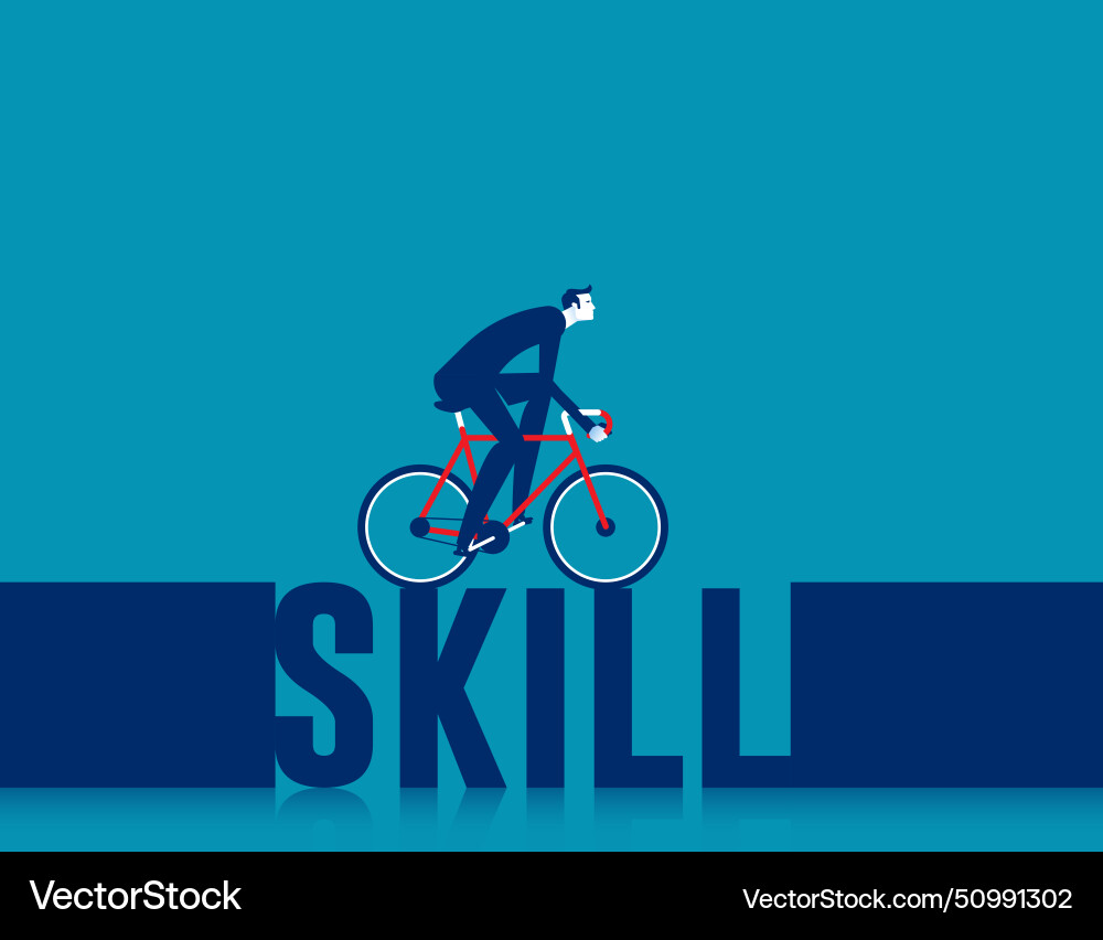 Business skill for positive progress Royalty Free Vector