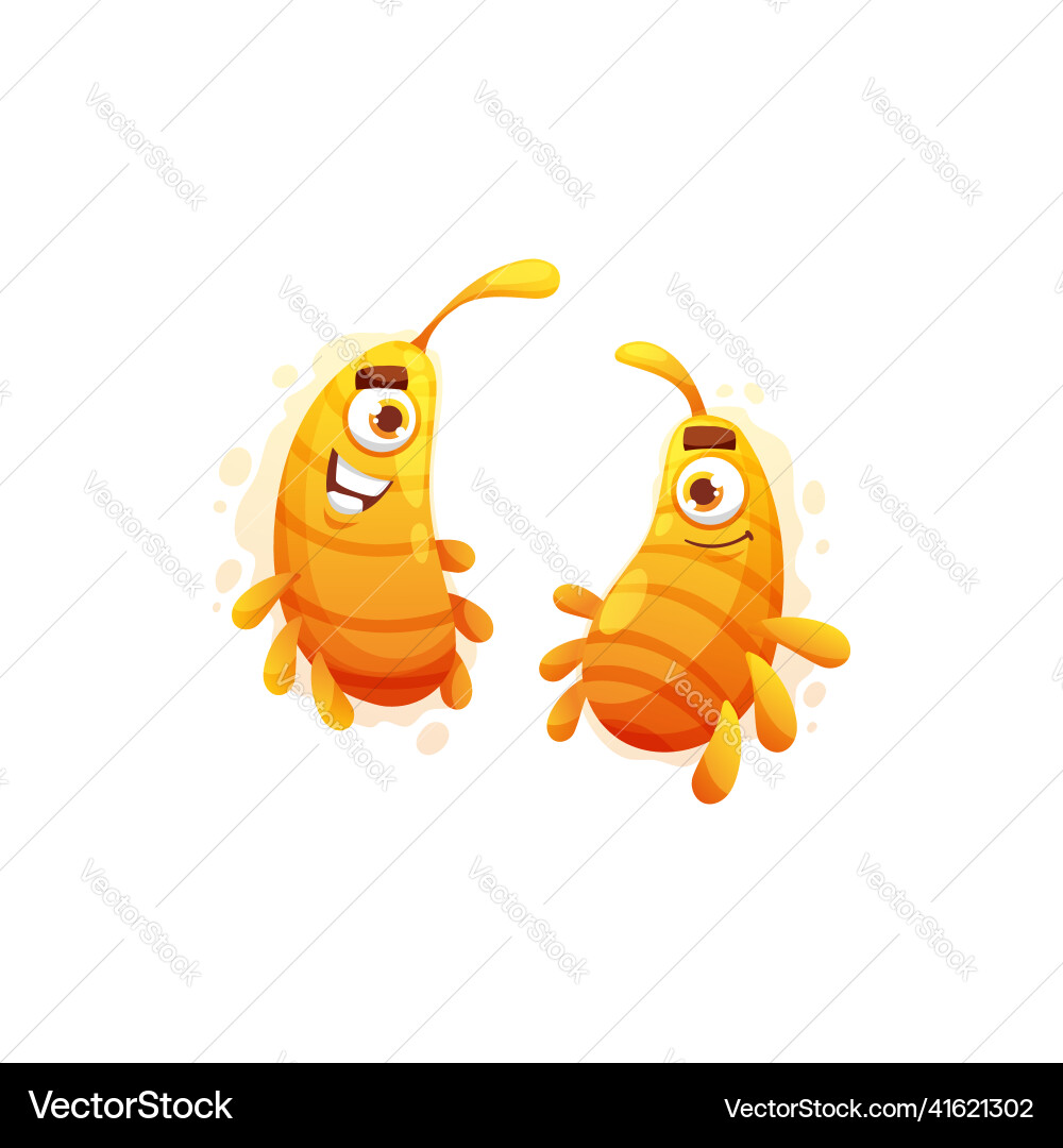 Cartoon pathogen cells characters virus Royalty Free Vector