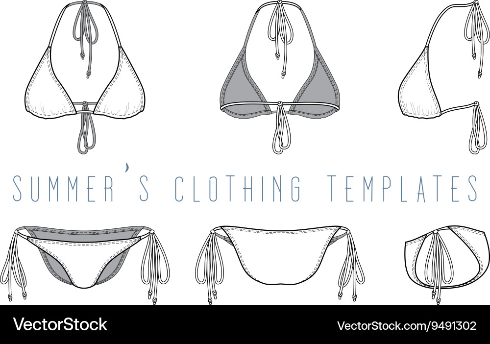 Clothing set swimwear Royalty Free Vector Image