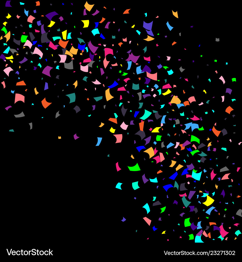 Colorful confetti on white background Royalty Free Vector