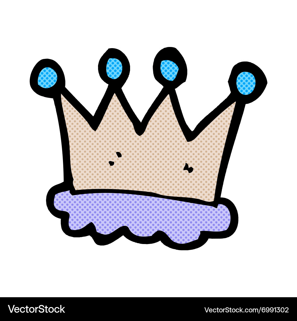 Comic Cartoon Krone Symbol Lizenzfreies Vektorbild