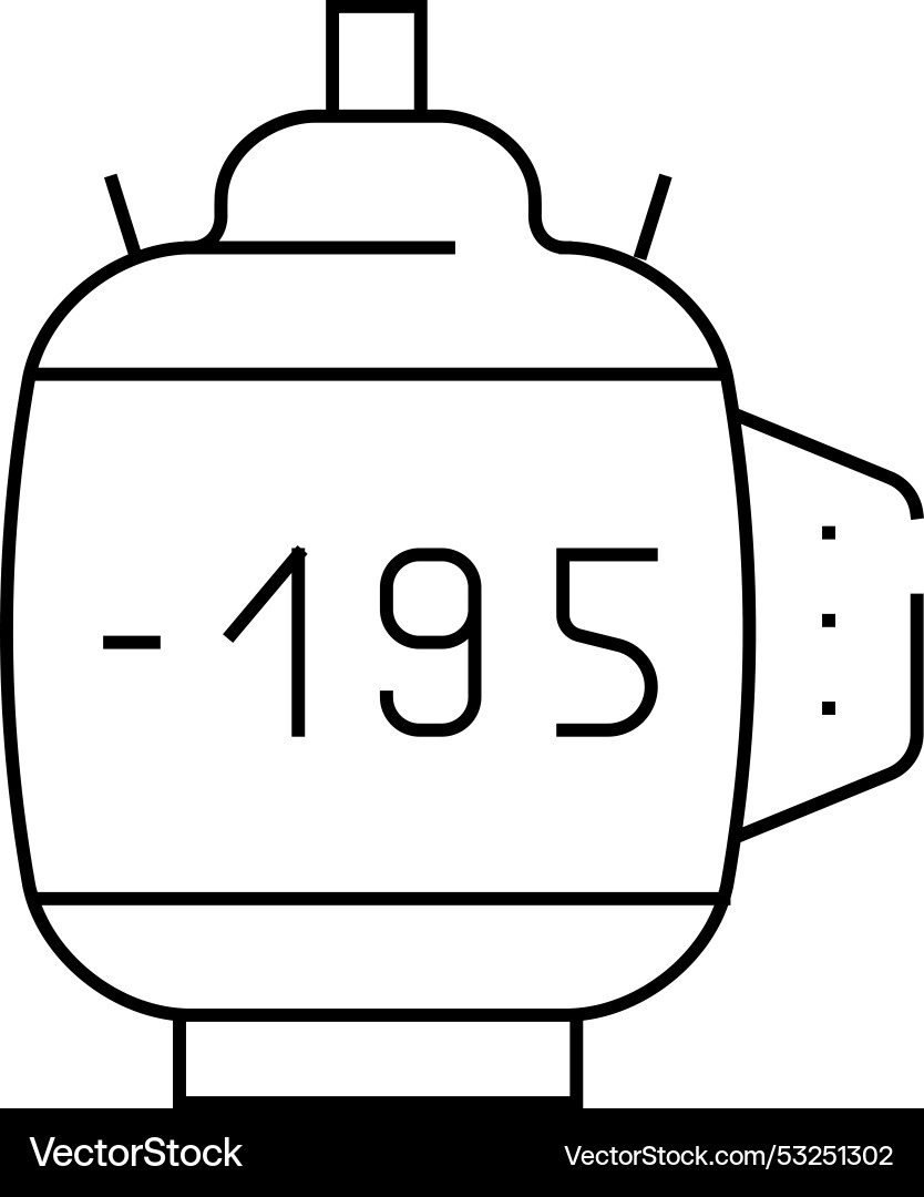 Dewar vessel line icon flat Royalty Free Vector Image