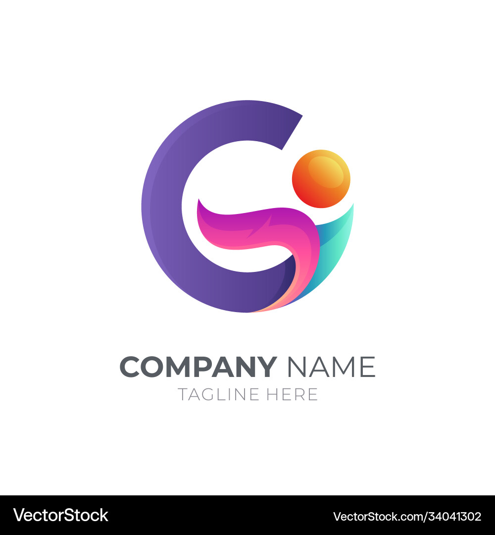 Letter g people logo Royalty Free Vector Image