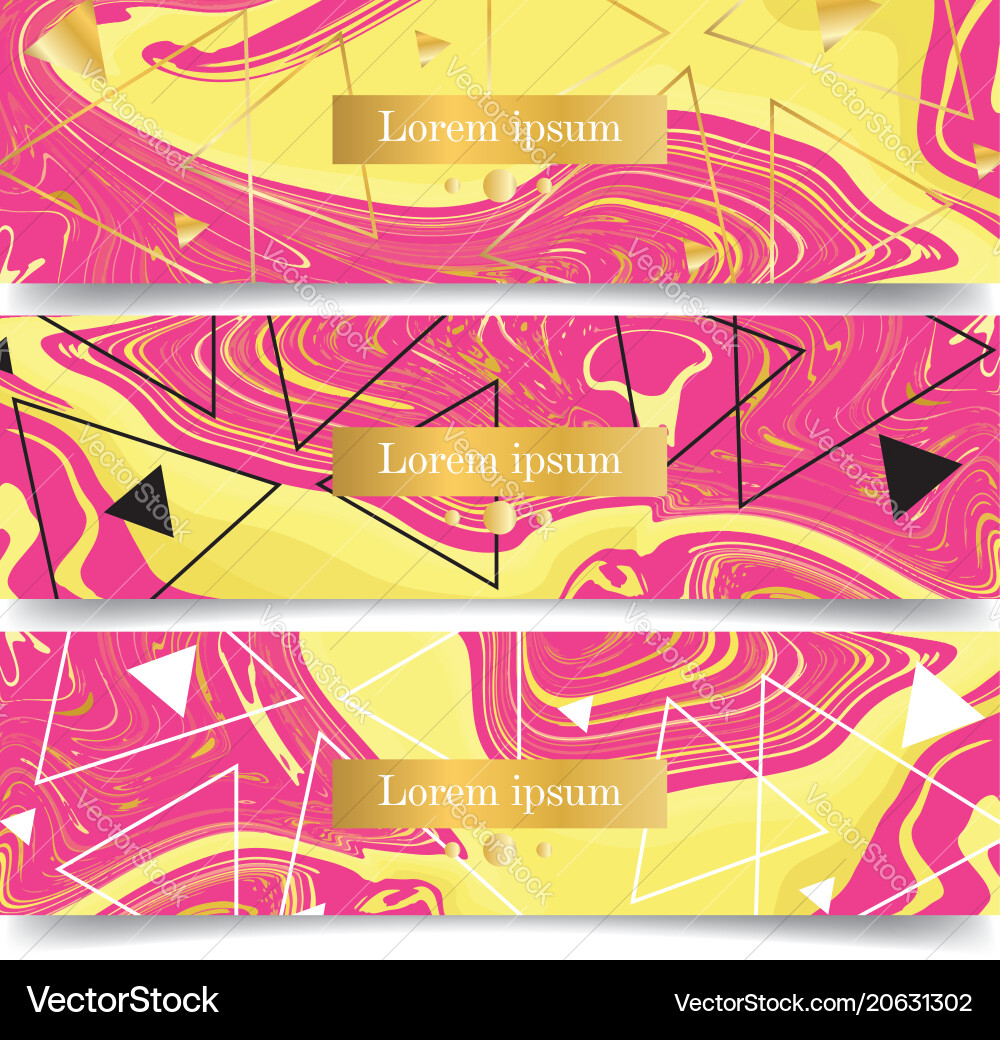 Marble brochure and banner Royalty Free Vector Image