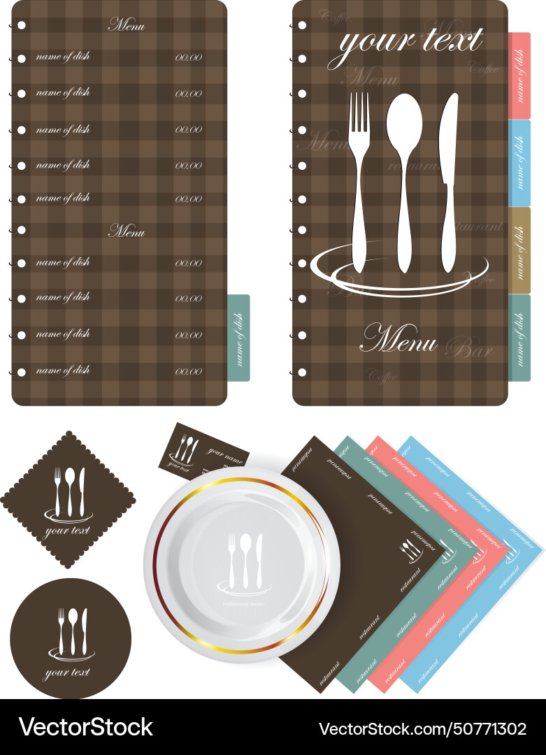 Menu style Royalty Free Vector Image - VectorStock