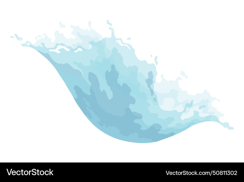 Water wave splash dynamic motion element aqua Vector Image