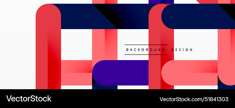 Colorful lines with shadows geometric background Vector Image