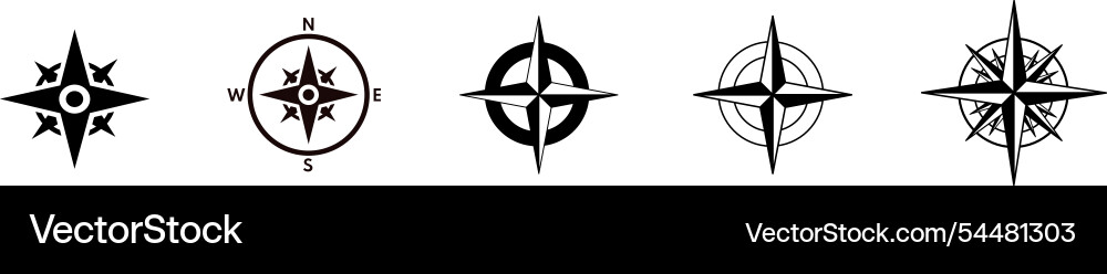 Compass rose world directions icon Royalty Free Vector Image