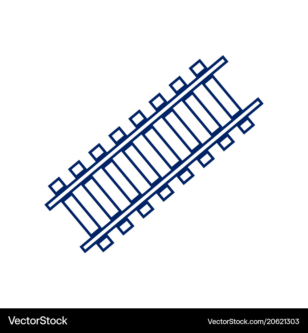 Railway Track Icon Royalty Free Vector Image - VectorStock