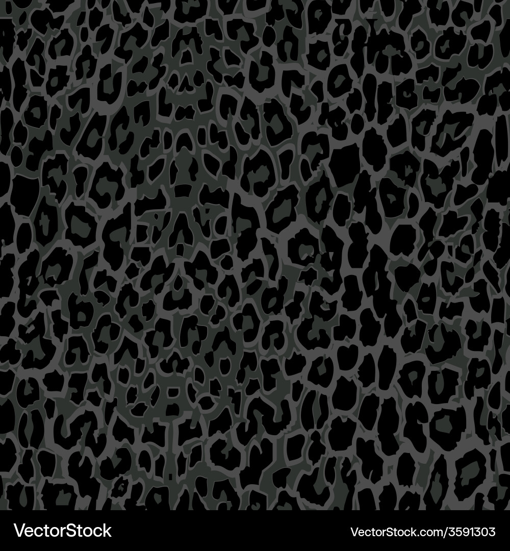 Seamless black leopard print Royalty Free Vector Image