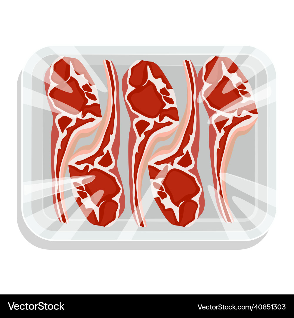 Steak auf den Knochen ein Stück Fleisch im Vakuum