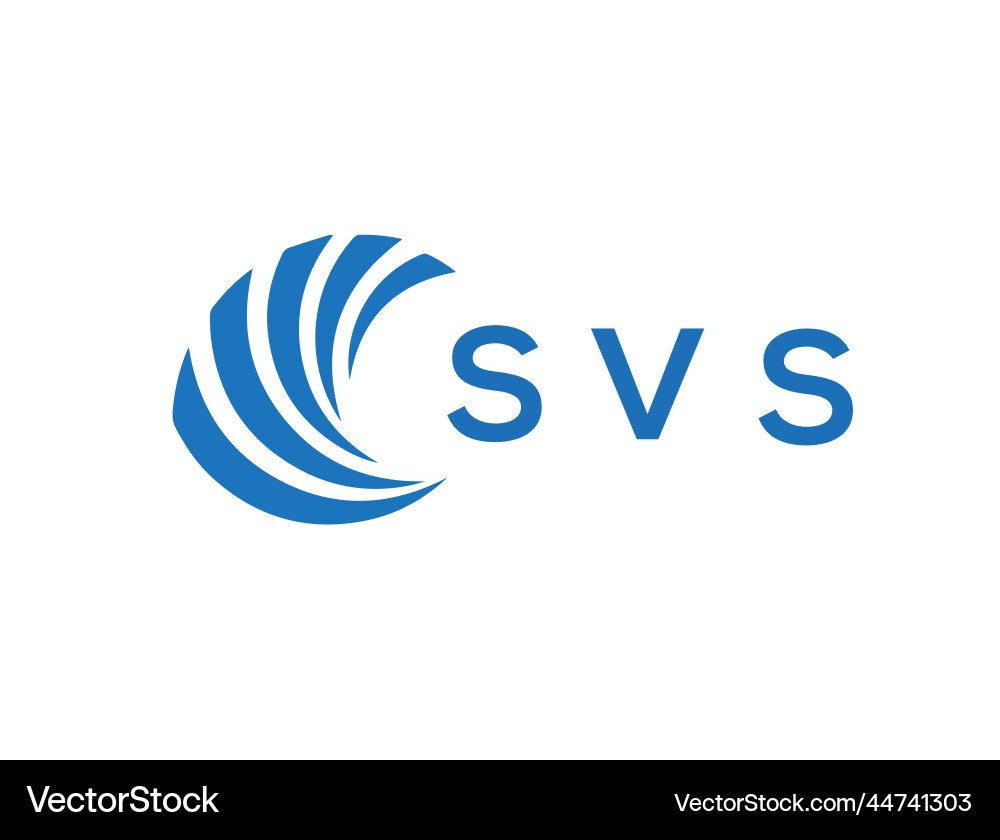 Svs letter logo design on white background Vector Image