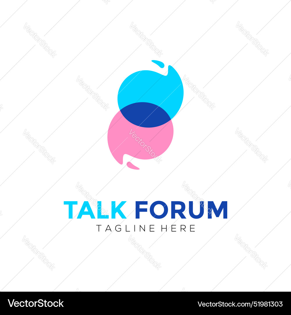 Talk forum logo design template Royalty Free Vector Image