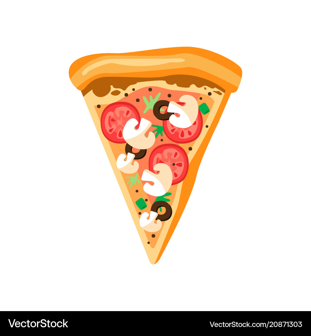 Triangle Pizza Slice Royalty Free Vector Image