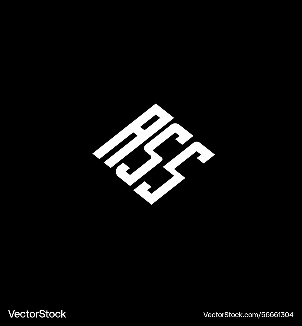 Asr letter logo design on black background Vector Image