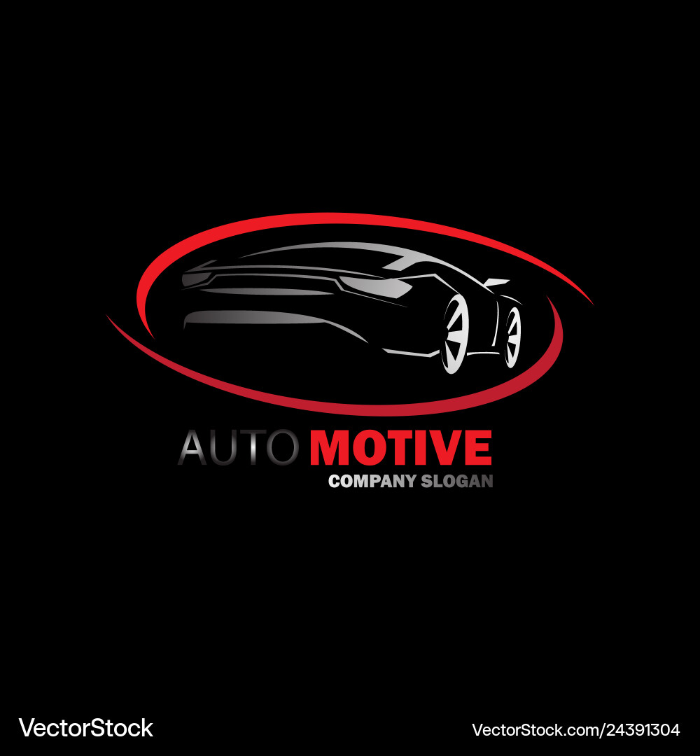 Automotive logo design Royalty Free Vector Image