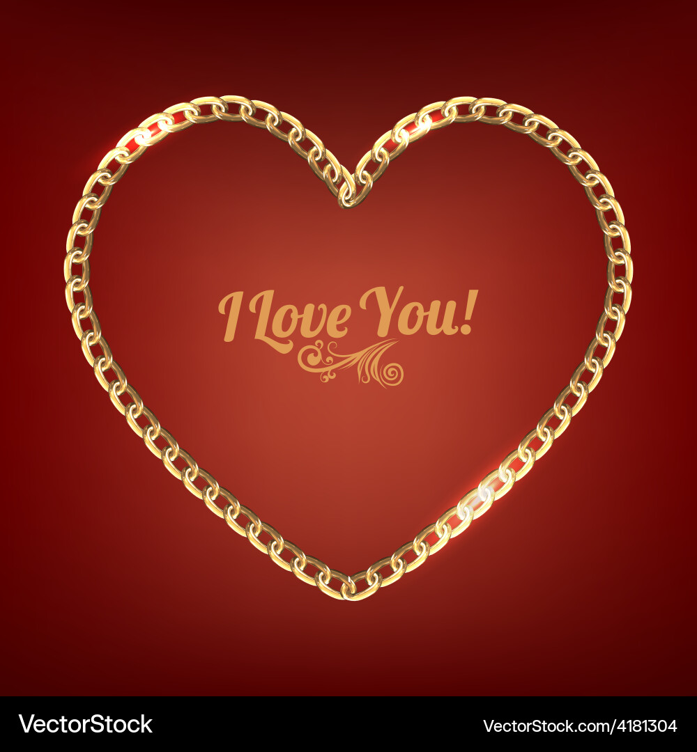 Chain heart Royalty Free Vector Image - VectorStock