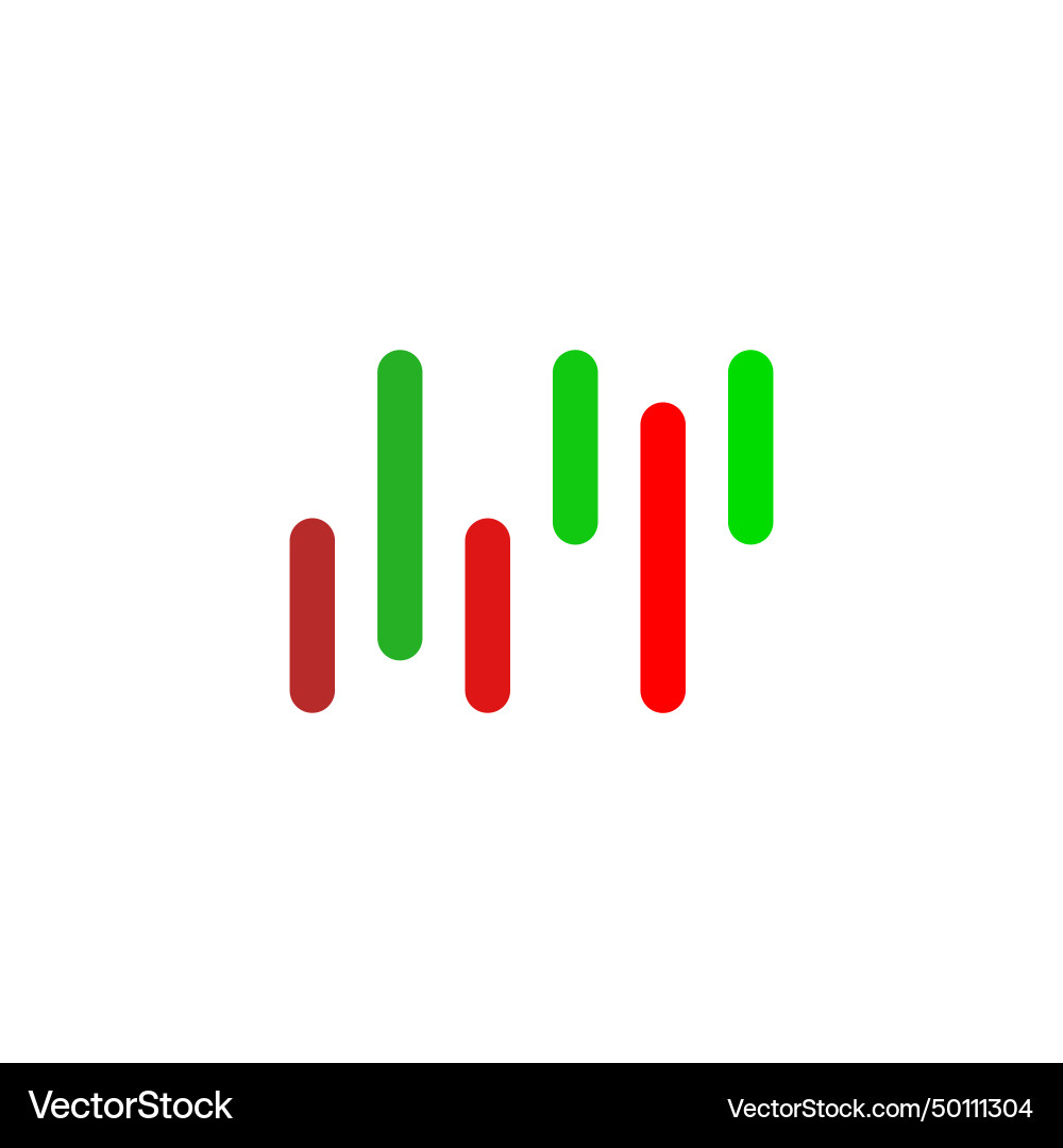 Crypto trading finance chart market logo Vector Image