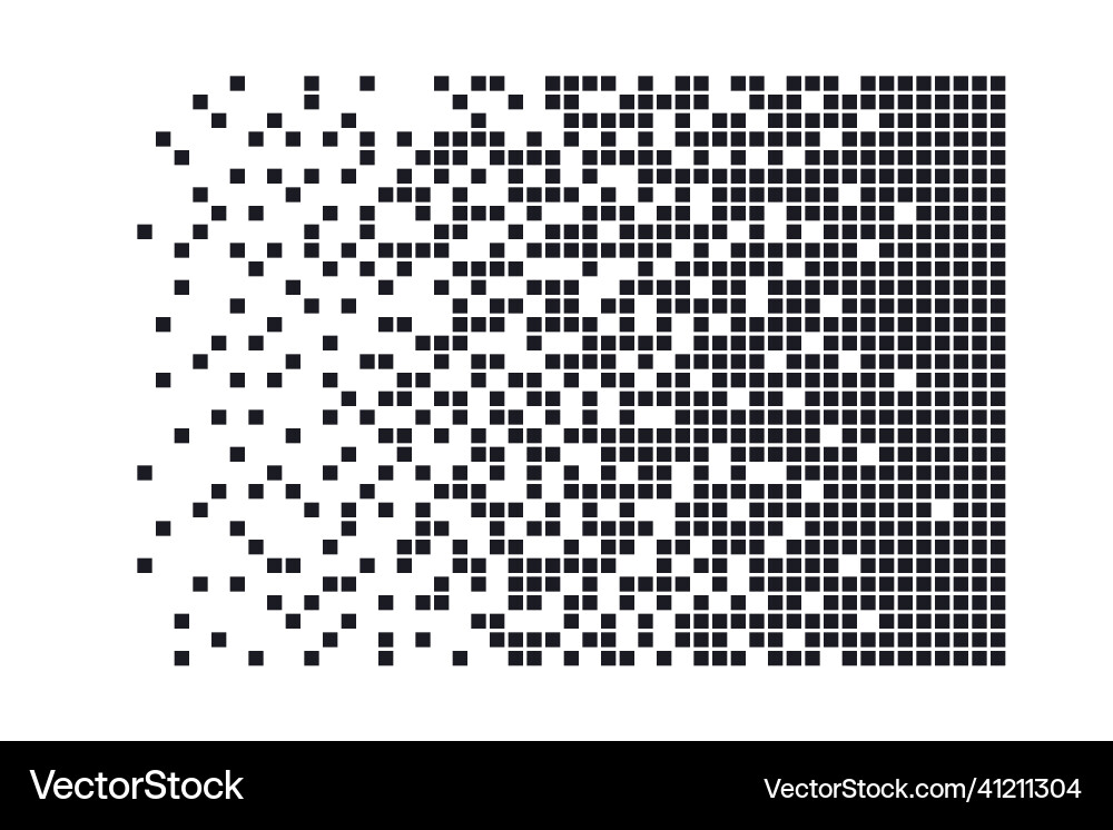 Pixel disintegration background decay effect Vector Image