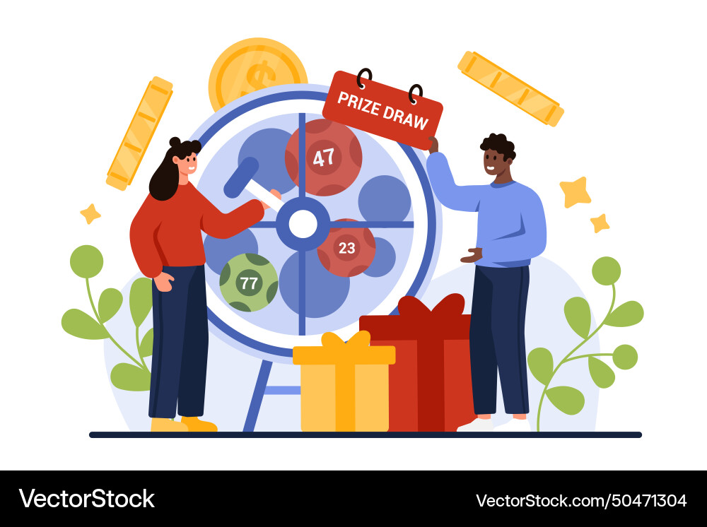 Prize draw lottery gambling game for chance Vector Image