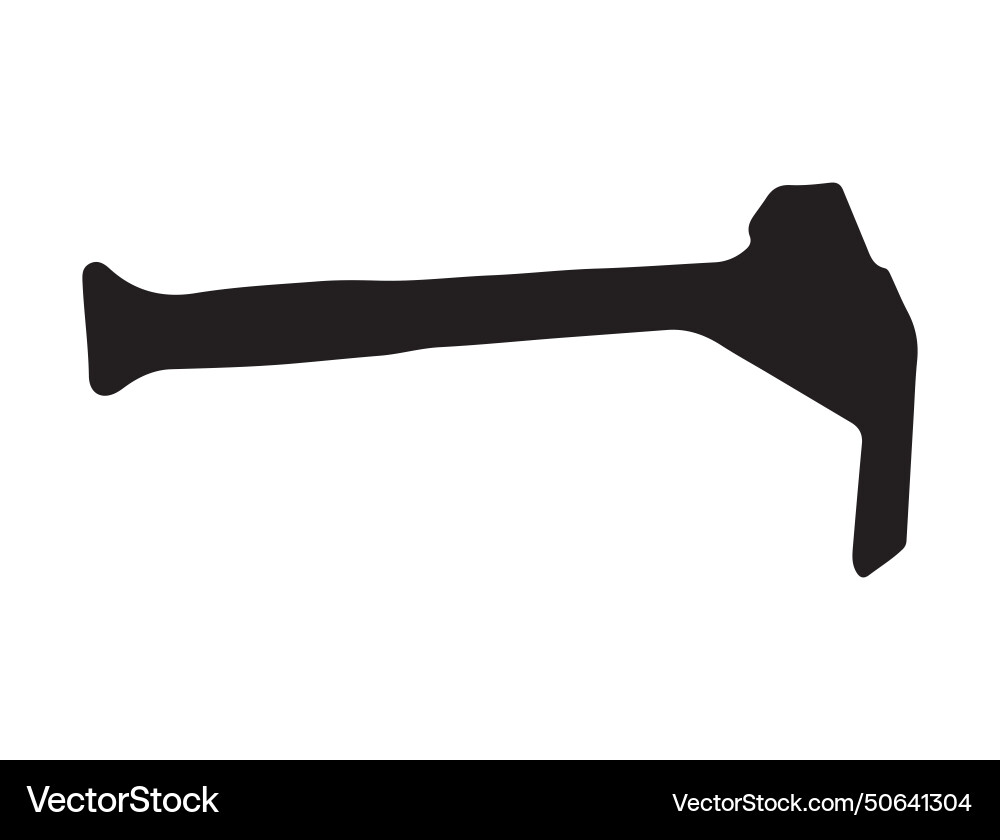 Trapline hammer silhouette art Royalty Free Vector Image