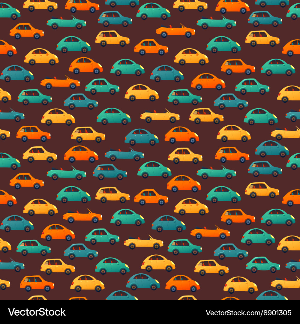 Auto Nahtlose Muster Lizenzfreies Vektorbild