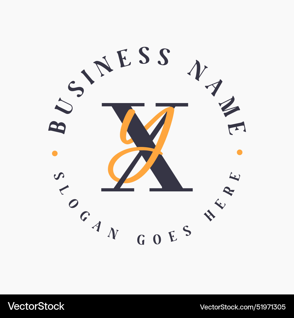 Elegant letter xy initials logo for corporate Vector Image