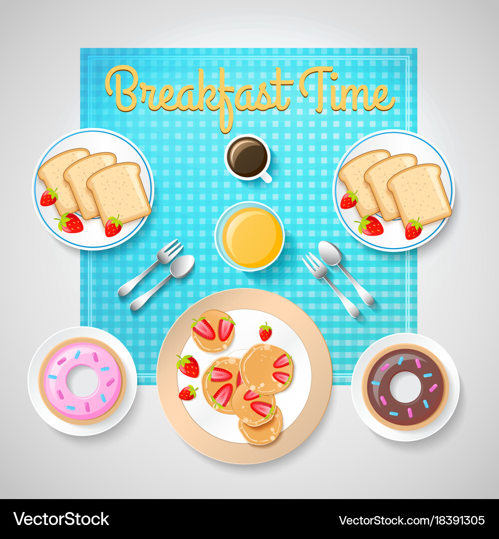 French breakfast template Royalty Free Vector Image