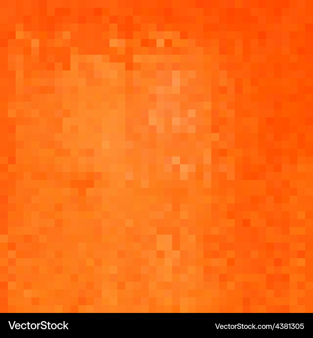 Pixel backdrop in bright orange Royalty Free Vector Image