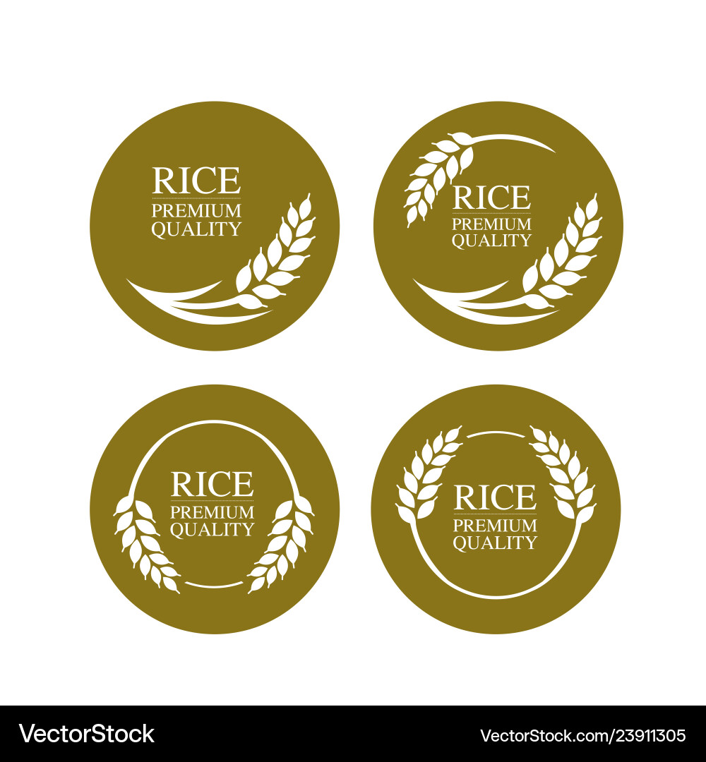 Premium rice great quality design concept Vector Image