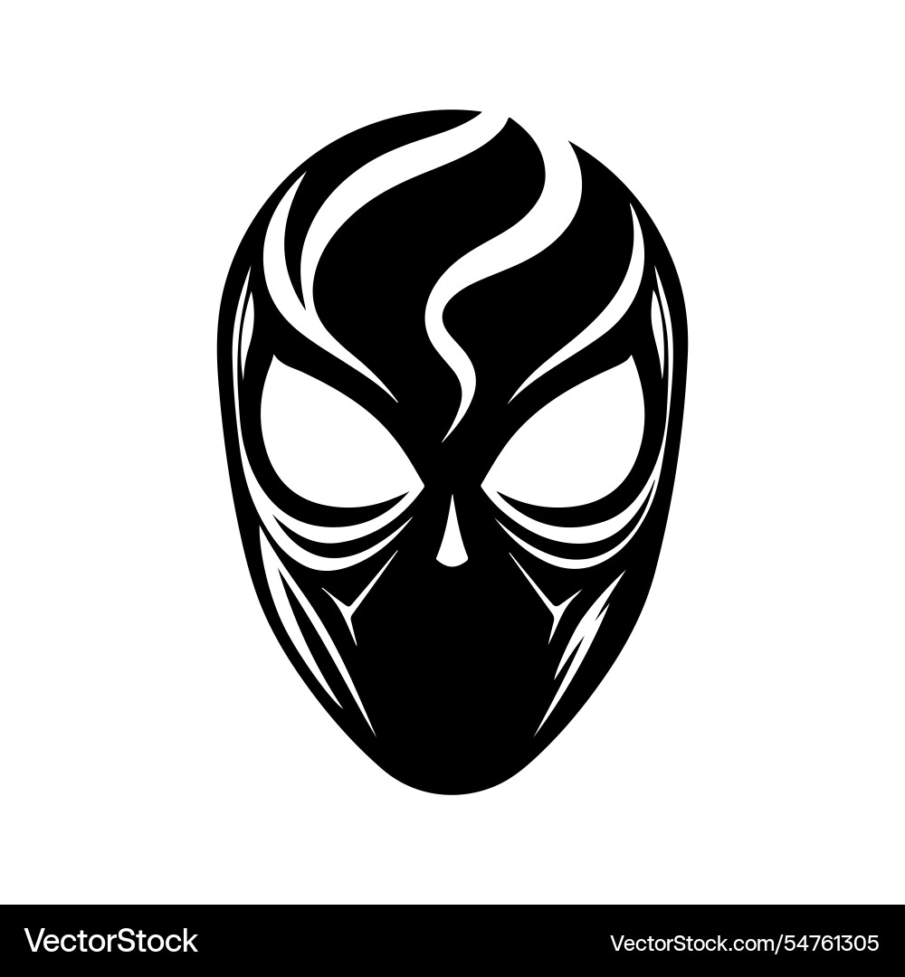 Spider man mask silhouette graphics perfect Vector Image