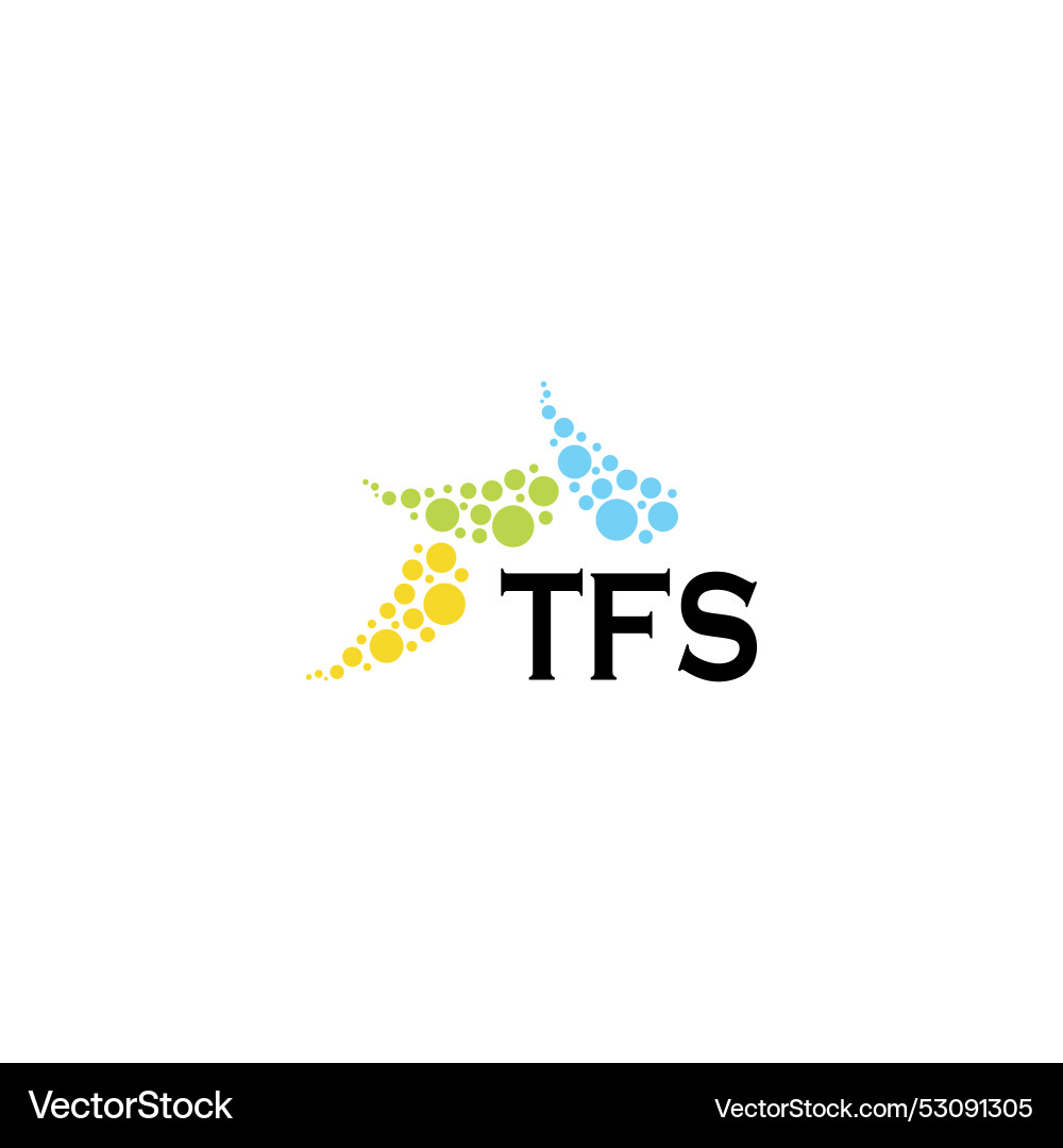 Tfs letter logo design on white background Vector Image