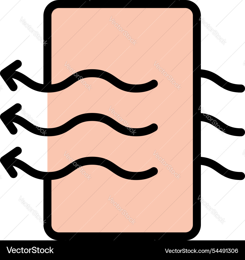 Air filter with waves effect antibacterial dust Vector Image