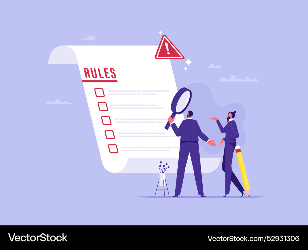 Concept of rules and regulations Royalty Free Vector Image