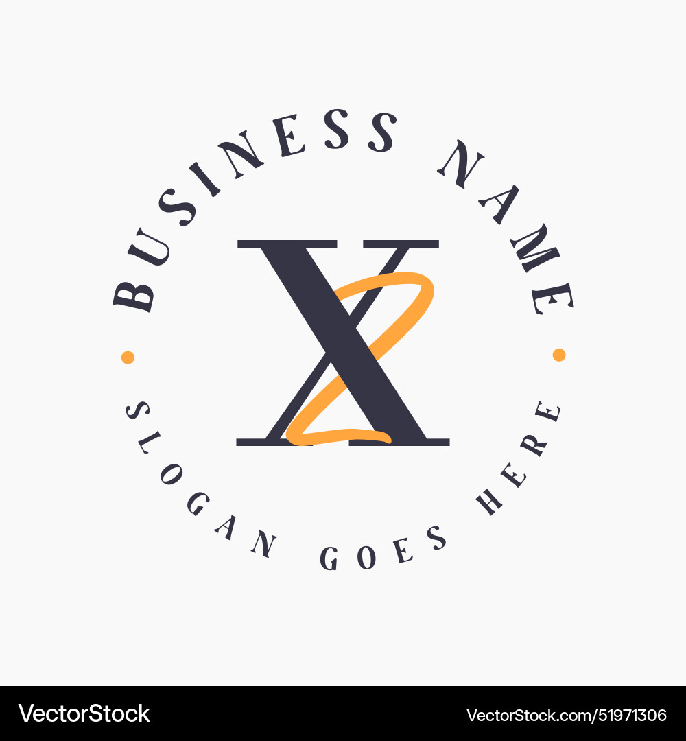 Elegant letter xz initials logo for corporate Vector Image