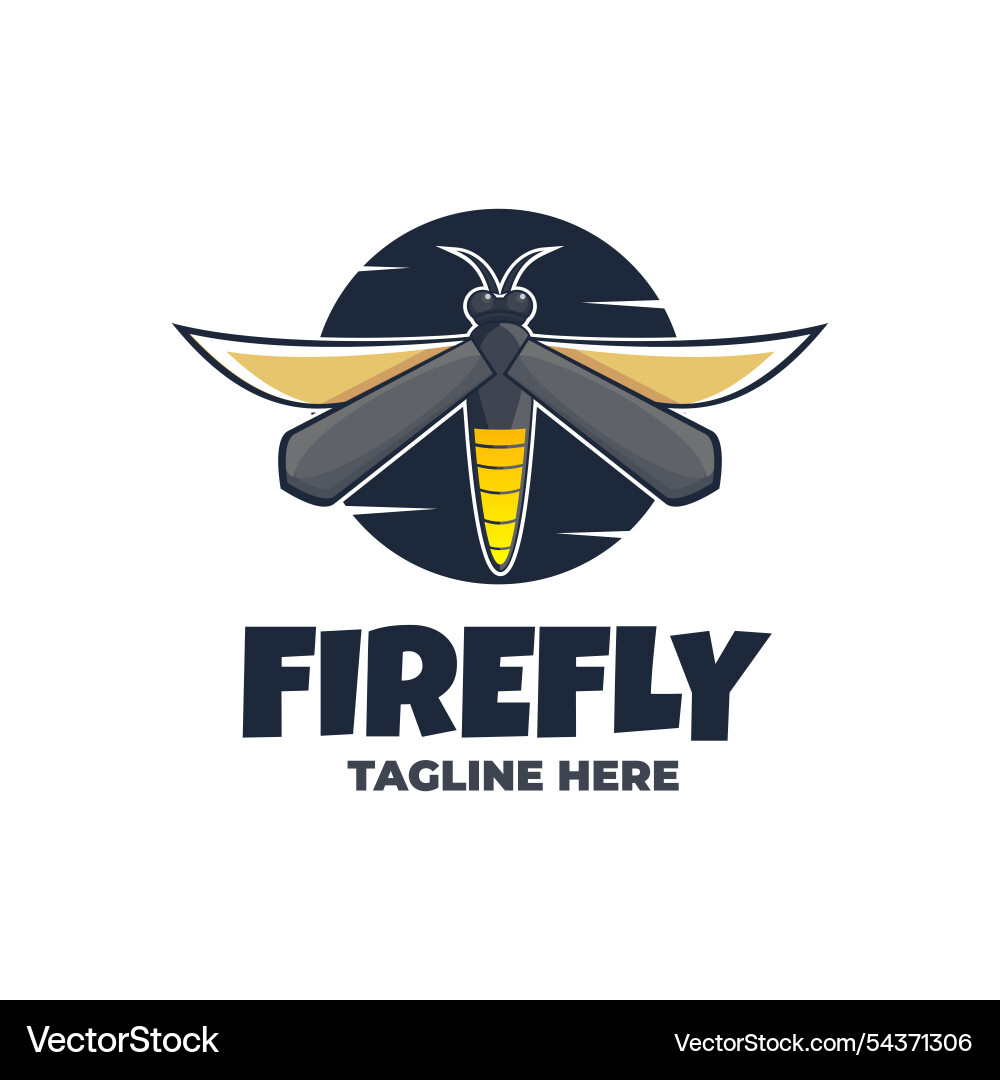 Firefly simple mascot logo Royalty Free Vector Image