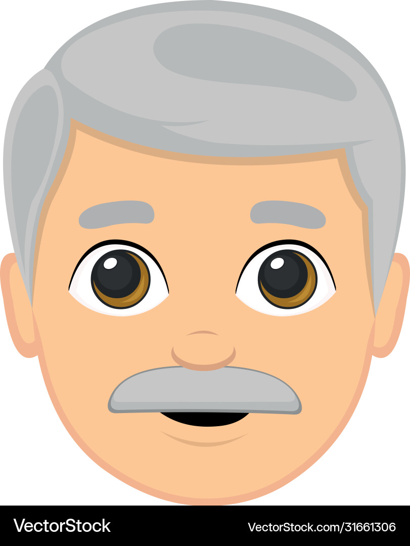 Grandfather face cartoon Royalty Free Vector Image