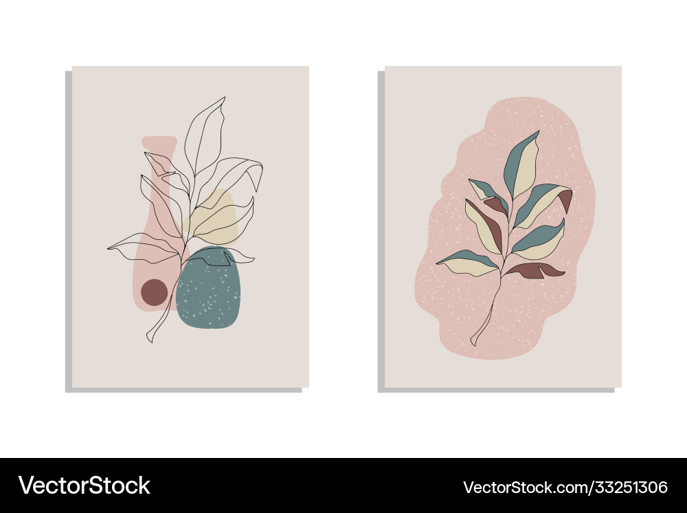 Hand painted posters Royalty Free Vector Image
