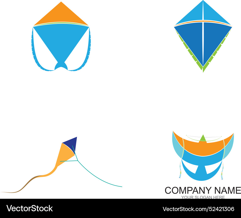 Kite logo Royalty Free Vector Image - VectorStock