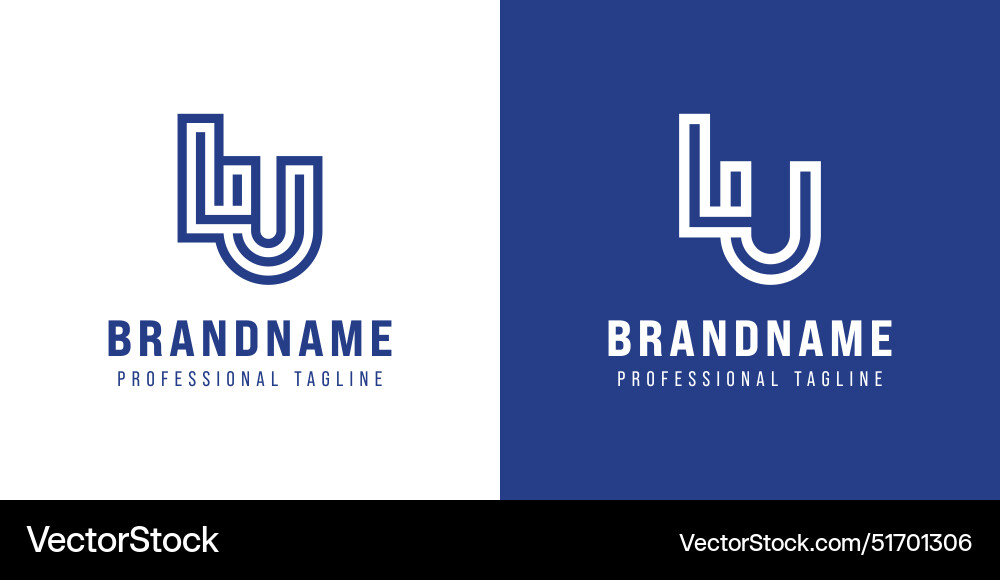 Letters lu monogram logo suitable for any Vector Image