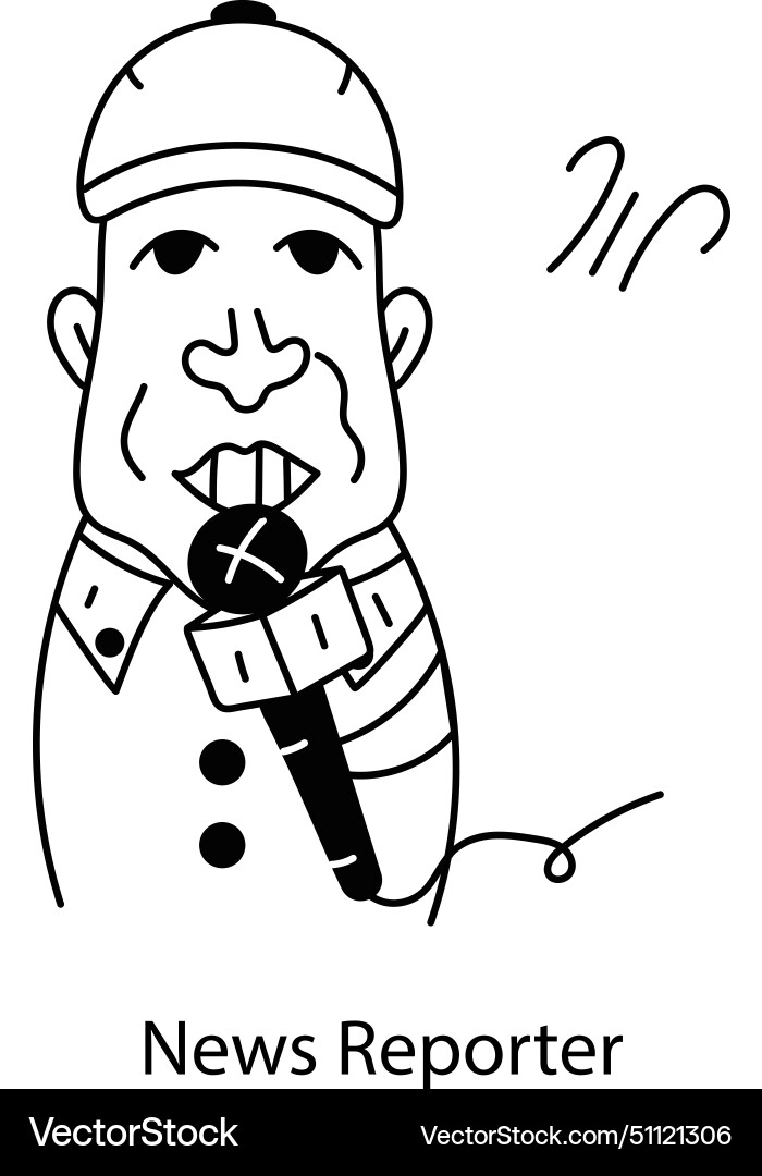 News reporter Royalty Free Vector Image - VectorStock