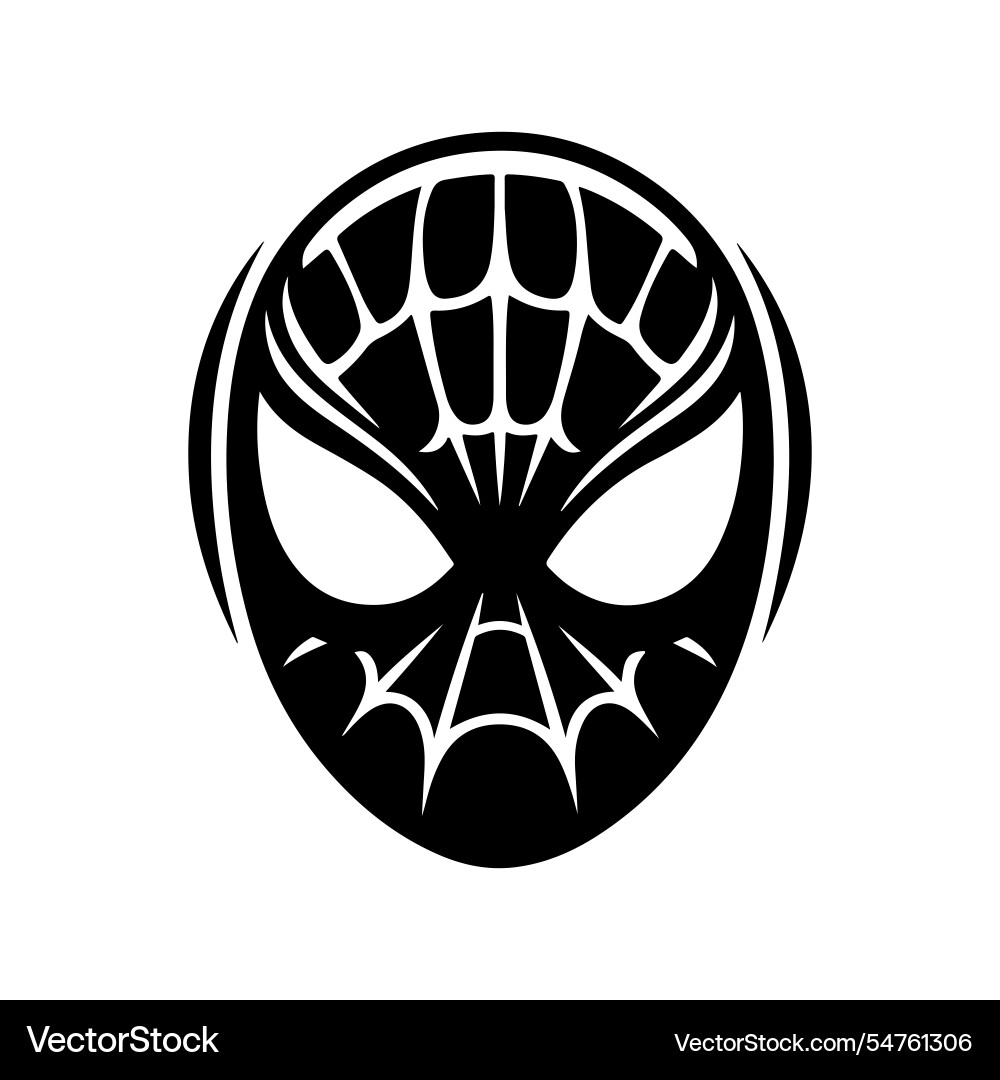 Spider man mask silhouette graphics perfect Vector Image