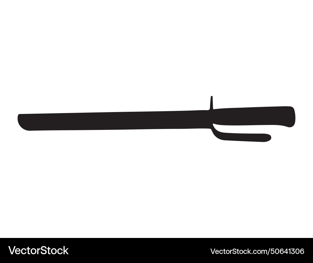 Trapline machet silhouette art Royalty Free Vector Image