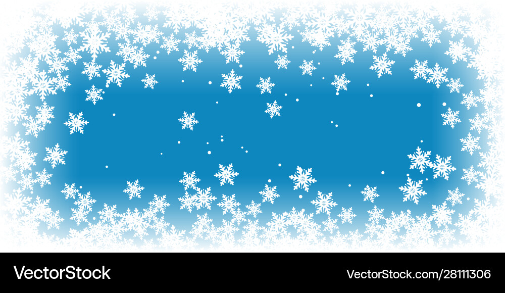 Winter Snowflake Banner Royalty Free Vector Image