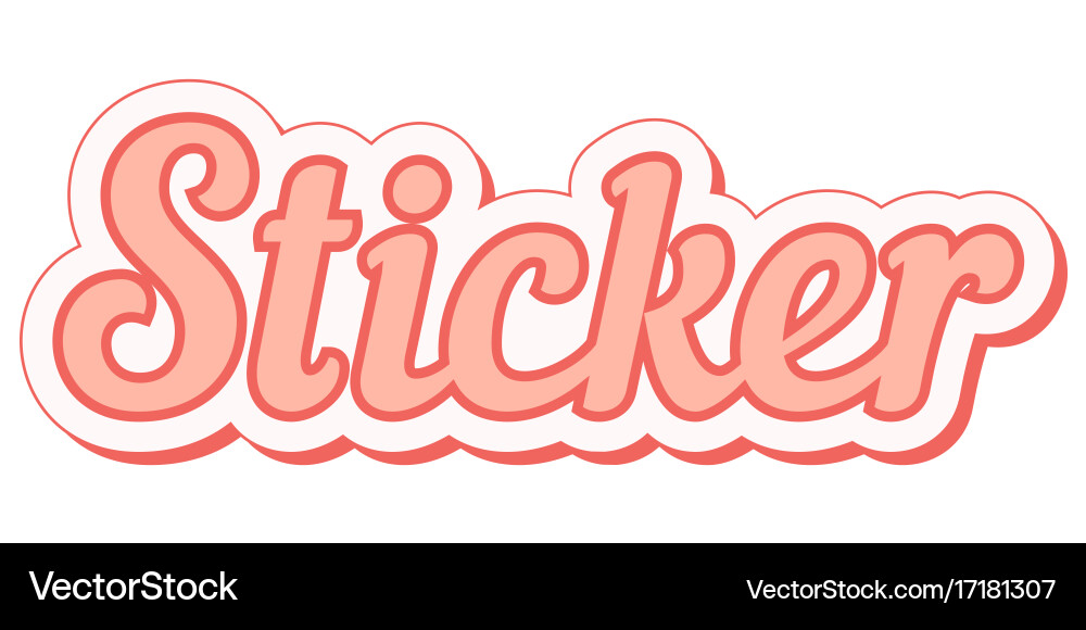 Bulk sticker word text sticky Royalty Free Vector Image