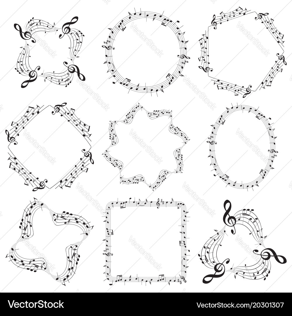 Music Notes Square Frame Vector Images (over 110)