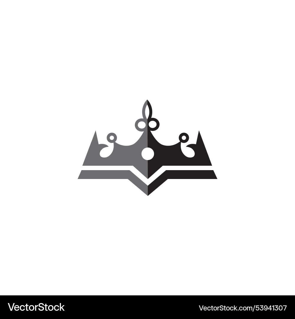 Kingdom logo design template crown Royalty Free Vector Image