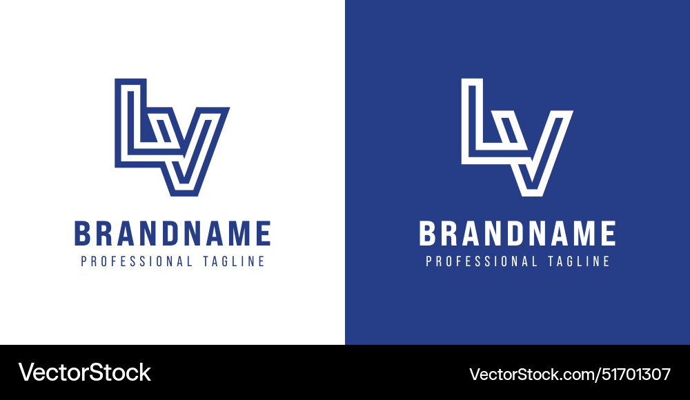 Letters lv monogram logo suitable for any Vector Image