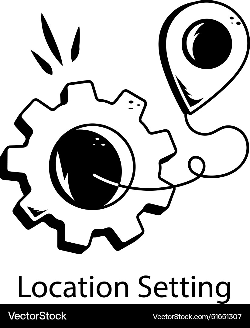 Location setting Royalty Free Vector Image - VectorStock