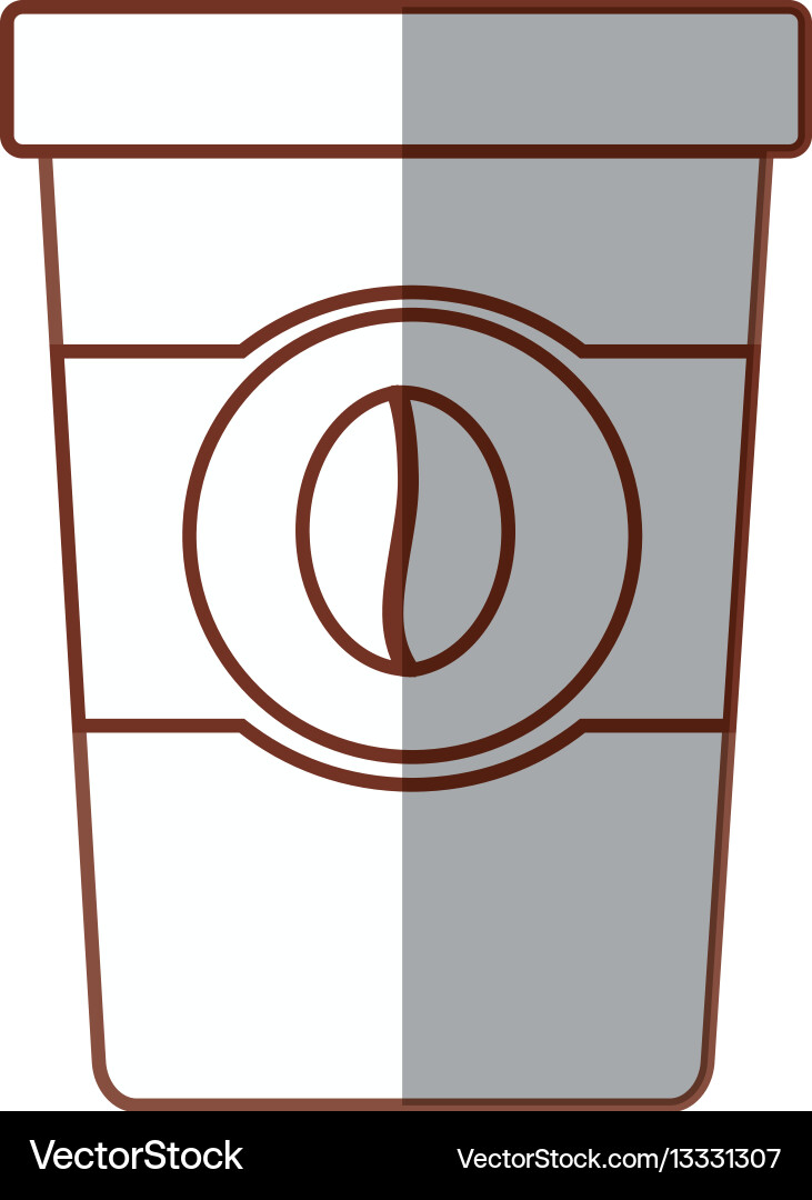 Paper cup coffee with shadow Royalty Free Vector Image